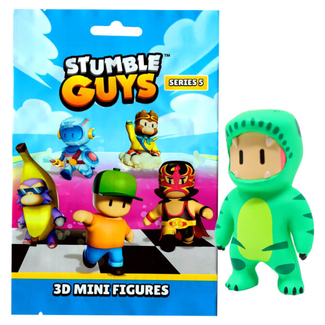 Stumble Guys 3D Sammelfiguren Serie 5 - Chrome - Figur 2. T-Rex Guy, 8,99